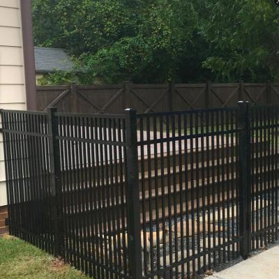 China Home Backyard Use Wrought Iron Metal Picket Fence Panels Q235 Low Carbon Steel for sale