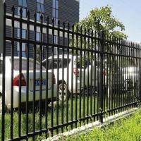 China Durable Black Wrought Iron Fence With Heating And Forging Process For Villas And Gardens for sale
