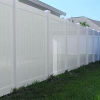 China 6FT Height 8ft Width Plastic PVC Privacy Fence UV Resistance for sale
