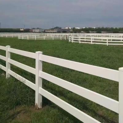 China Height 1.2m 1.5m Ranch Style Vinyl Fencing 3 Rails Horse Farm Fence for sale