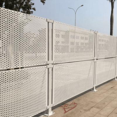 China Perforated Metal Punched Plate Warehouse Fence For Separation for sale