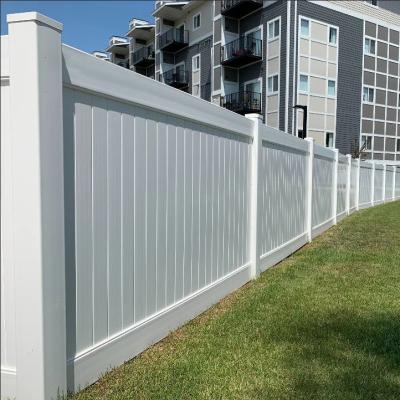 China Easy DIY 6 X 8 White Privacy Vinyl Fence Panel Outdoor UV Resistant for sale