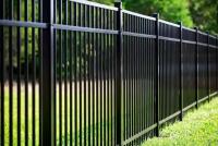 China Outdoor Fence Wrought Iron Fence Black Square Tube Fencing 2 or 3 rails for sale