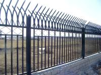 China 2 Or 3 Rails Metal Picket Fence Panel Wrought Iron Fence Security Trellis Gates for sale