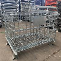 China Folding Logistics Trolley Pallet Cage Metal Steel Storage Cage for sale
