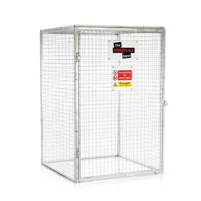 China Welded Wire Mesh Gas Bottle Cage Powder Coated Gas Cylinder Cage for sale
