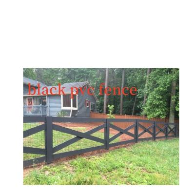 China White Brown Color Pvc Vinyl Ranch Rail Fence Pvc Horse Fencing 4FT Height for sale