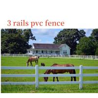 China UV resistance Pvc Cross Pvc Ranch Rail Fence  4ft 5ft High for sale