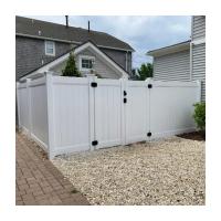 China Outdoor PVC Vinyl Privacy Fence Panels  6ft*8ft Horizontal Rail Type for sale
