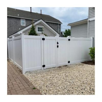 China Outdoor PVC Vinyl Privacy Fence Panels  6ft*8ft Horizontal Rail Type for sale