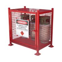 China Outdoor Steel Cage For Gas Bottles Galvanized Steel Gas Cylinder Cage for sale