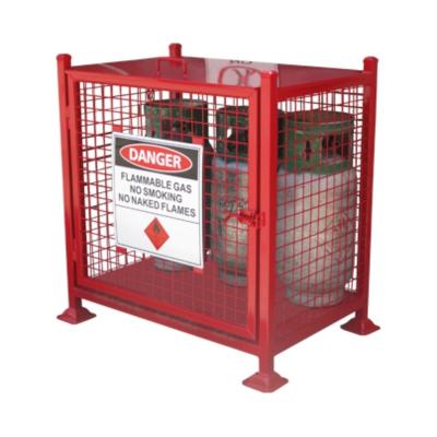 China Outdoor Steel Cage For Gas Bottles Galvanized Steel Gas Cylinder Cage for sale