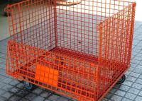 China Warehouse Steel Wire Mesh Pallet Cages Storage Container for sale