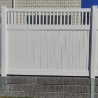 China Flat Cap PVC Plastic Privacy Fence Home Decoration 6ft Height for sale