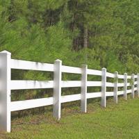 China UV Resistance PVC Ranch Fence Black / White Color 1.2m 1.5m for sale