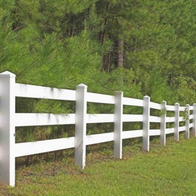 China UV Resistance PVC Ranch Fence Black / White Color 1.2m 1.5m for sale
