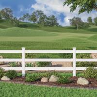 China 3rails White PVC Vinyl Ranch Fencing Maintenance Free UV Resistant And Waterproof for sale