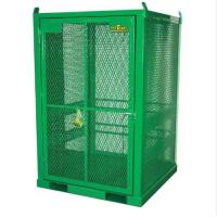 China Industrial Safety Forklift Gas Bottle Storage Cage Maintenance Rated Load Iron Powder Coated for sale
