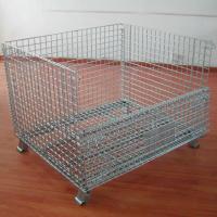China Powder Coated Pallet Stillage Cage 5-10mm Wire Diameter Warehouse Racking Cages for sale
