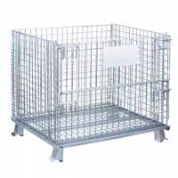 China 1200*800*1000mm Size Pallet Mesh Cage Hot Dipped Galvanized for sale