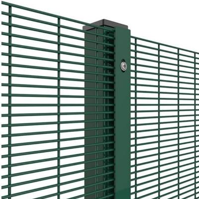 China Green/Black/White/Yellow 358 Anti Climb Fence Theft Proof Fencing With Barbed Wire for sale