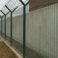 China Green/Black/White/Yellow 358 Anti Climb Fence Theft Proof Fencing With Barbed Wire for sale