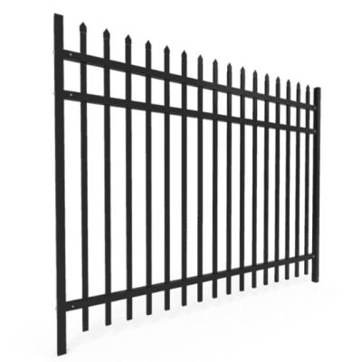 China Metal Steel Welding Flat Top Wrought Iron Fence 0.8/1.2/1.5/2.0mm Thickness for sale