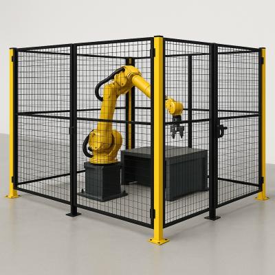 China Corrosion Resistance Metal Robot Safety Fence Crafted To Deliver Protection For Workers Operating Near Robotic Machinery for sale