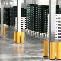 China Large Diameter Post Polymer Bollard Warehouse Safety And Industrial Vehicle Collision Protection for sale