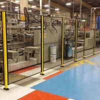 China Workshop Fencing Solution Robot Safety Fence Using Metal Mesh Or Transparent Acrylic Panels For Robot Safety for sale