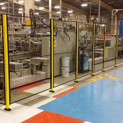 China Workshop Fencing Solution Robot Safety Fence Using Metal Mesh Or Transparent Acrylic Panels For Robot Safety for sale