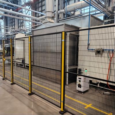 China High-End Industrial Stainless Steel Safety Guarding Robot Fence High Quality Easy Install Workshop Steel Mesh Fence for sale