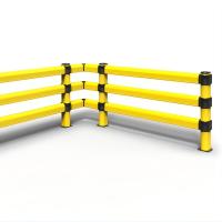 China Large-diameter polyethylene three-track flexible pedestrian guardrail to prevent forklift collision accidents for sale