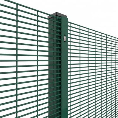 China Galvanized PVC coated 358 anti climbing safety fence high-density transparent mesh guardrail for sale