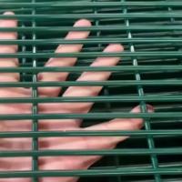 China Galvanized PVC coated 358 anti climbing safety fence high-density transparent mesh guardrail for sale
