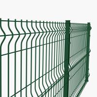 China Strong 3D V Bending Modern Security Fence Powder Coated Steel Frame Square Anti Climb 8FT Panel for Schools Houses Outdoor Use for sale