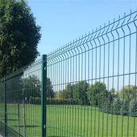China Strong 3D V Bending Modern Security Fence Powder Coated Steel Frame Square Anti Climb 8FT Panel for Schools Houses Outdoor Use for sale