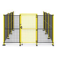 China Hsj Modular Robot Safety Fence EN ISO Compliant Machine Guard Barrier Steel Mesh PC Arc Shield Panel With Hinged Sliding Cantilever Safety Doors & Multi-Grade Security Locks Custom Size Height for sale