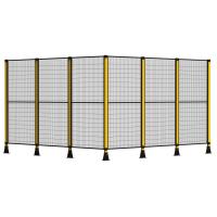 China Hsj Modular Robot Safety Fence EN ISO Compliant Machine Guard Barrier Steel Mesh PC Arc Shield Panel With Hinged Sliding Cantilever Safety Doors & Multi-Grade Security Locks Custom Size Height for sale