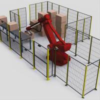 China Hsj Modular Robot Safety Fence EN ISO Compliant Machine Guard Barrier Steel Mesh PC Arc Shield Panel With Hinged Sliding Cantilever Safety Doors & Multi-Grade Security Locks Custom Size Height for sale