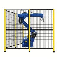 China Hsj Anping Factory Custom Robot Safety Fence Machine Guarding Barrier Steel Mesh Metal Arc Screen Panels Optional Hinged/Folding/Sliding Doors Interlock Safety Switches & Multiple Security Lock Access for sale