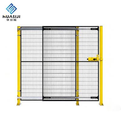 China Hsj Industrial Robot Safety Fence, Powder Coated Steel Wire Mesh Machine Guard Fencing, Sliding Door Hinged Door for Workshop Robot Isolation Protection for sale