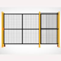 China Hsj Industrial Robot Safety Fence, Powder Coated Steel Wire Mesh Machine Guard Fencing, Sliding Door Hinged Door for Workshop Robot Isolation Protection for sale
