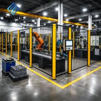 China Hsj Quick Installation Robot Safety Fence Modular Machine Guard Panels for Workshop Production Line Maintenance Areas for sale