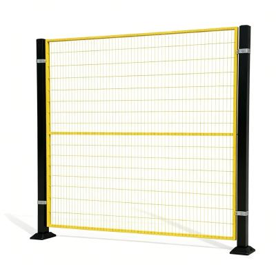 China Hsj Customized Aluminum Profile Robot Safety Fence Perimeter Guarding Wire Mesh Partition for Industrial Robotic Workstation Automated Production Line Machine Guarding for sale