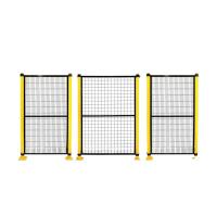 China Hsj Industrial Robot Safety Fence Yellow Wire Mesh Perimeter Guarding for Robotic Welding Painting Assembly Workstation Automated Machine Cell Enclosure for sale