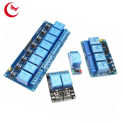 China 5v 12v 1 2 4 6 8 Channel Relay Module With Optocoupler Relay Low Level Trigger With LED for sale