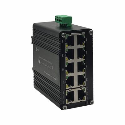 China 10 Port 10/100/1000T Compact Ethernet Switch 12-48VDC Power Input for sale
