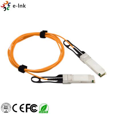 China 40G QSFP+ To QSFP+ Active Optical Cable Length 100m Hot Pluggable OM2 Cable for sale