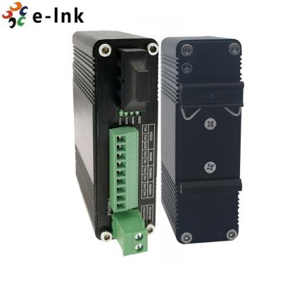 China Industrial Serial RS232 RS485 RS422 SC Fiber Media Converter Modem Single Mode 20KM for sale
